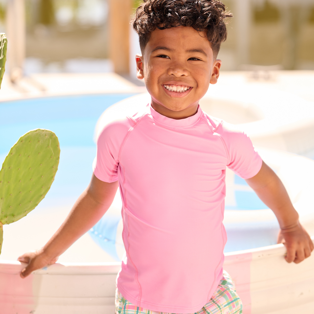 Short Sleeve Rashguard - Palm Springs Pink – Sugar Bee Clothing