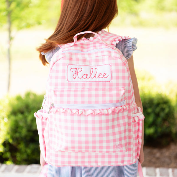 Backpack - Pink Gingham – Sugar Bee Clothing