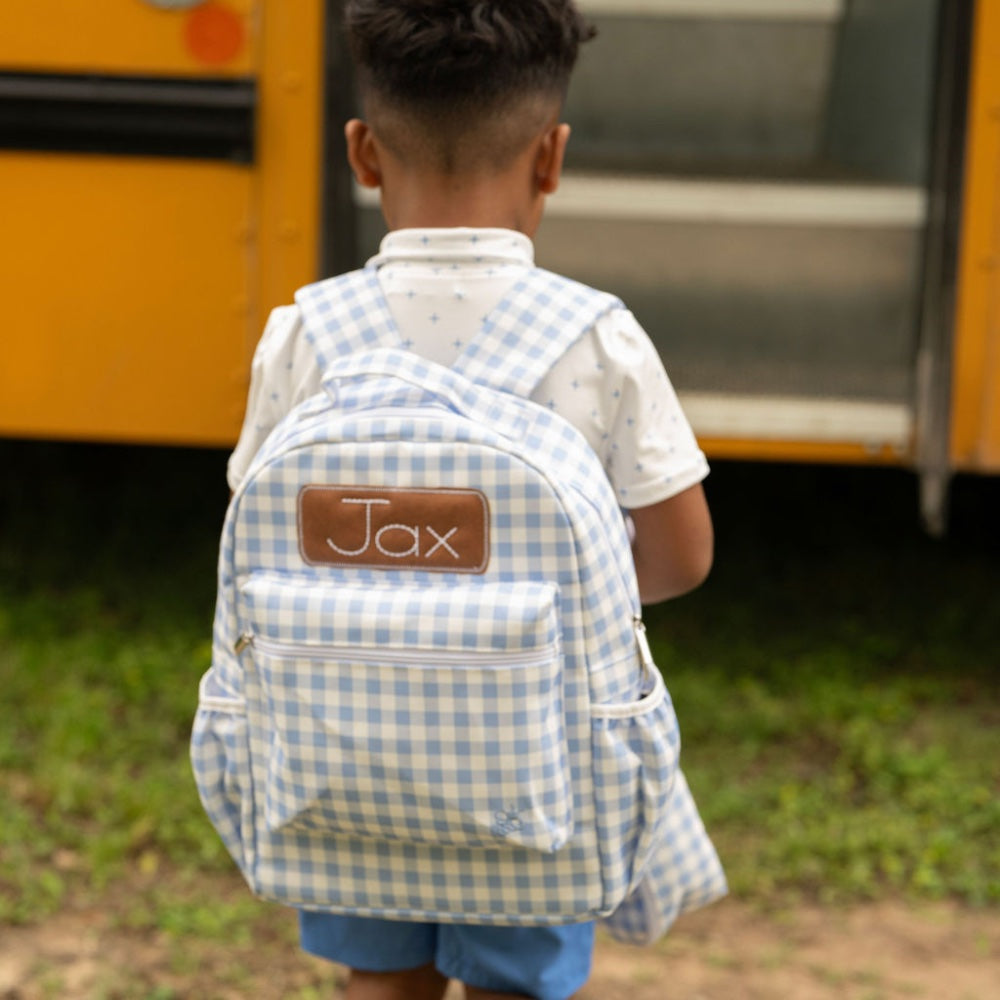Backpack - Blue Gingham – Sugar Bee Clothing